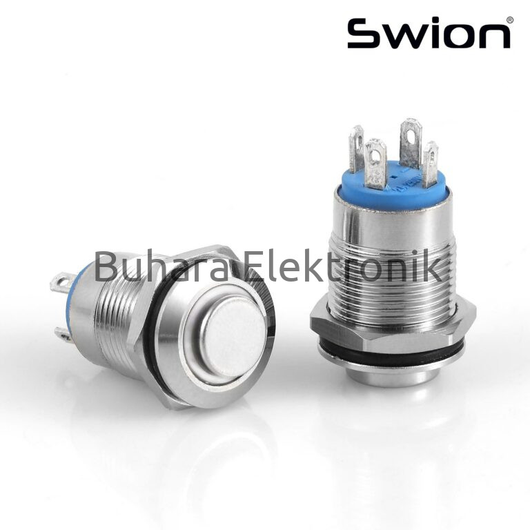 D12-W | 12MM METAL YAYLI BUTON 12-24V BEYAZ LED - Buhara Elektronik D12 ...
